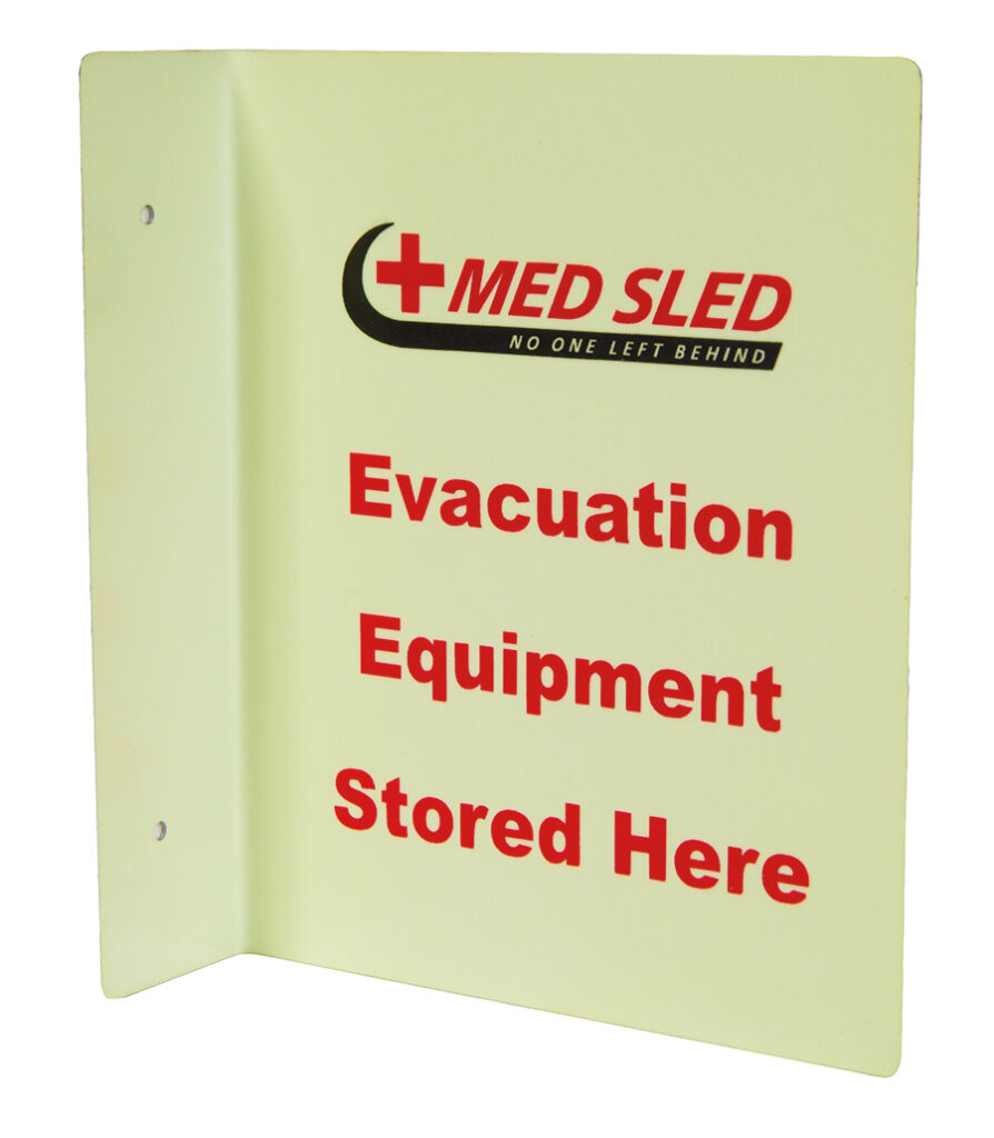 Med Sled® Flag Mount Hallway Sign – Med Sled – Evacuation Devices for ...
